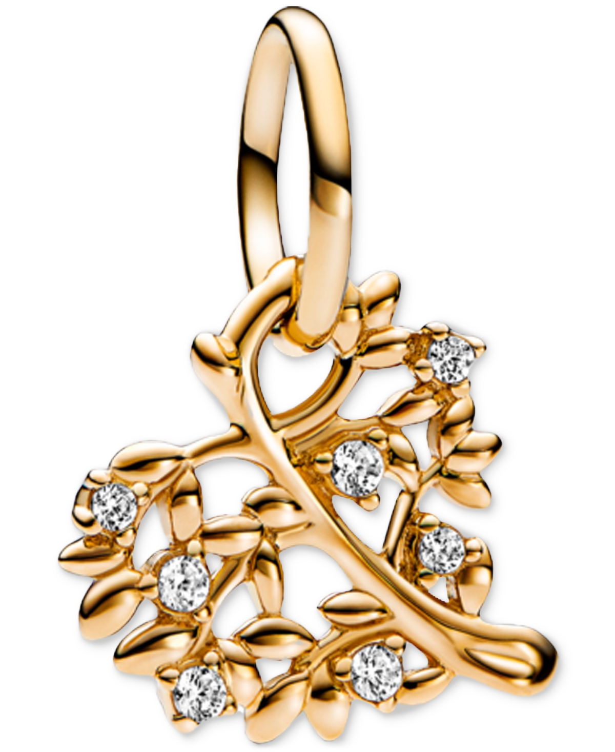 Click here for Pandora 14k Gold Cubic Zirconia Family Tree Dangle... prices