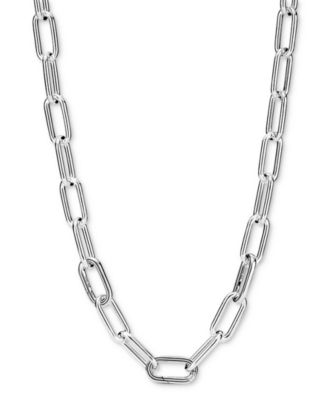 Pandora ME Sterling Silver Medium Link Chain Necklace - Macy's