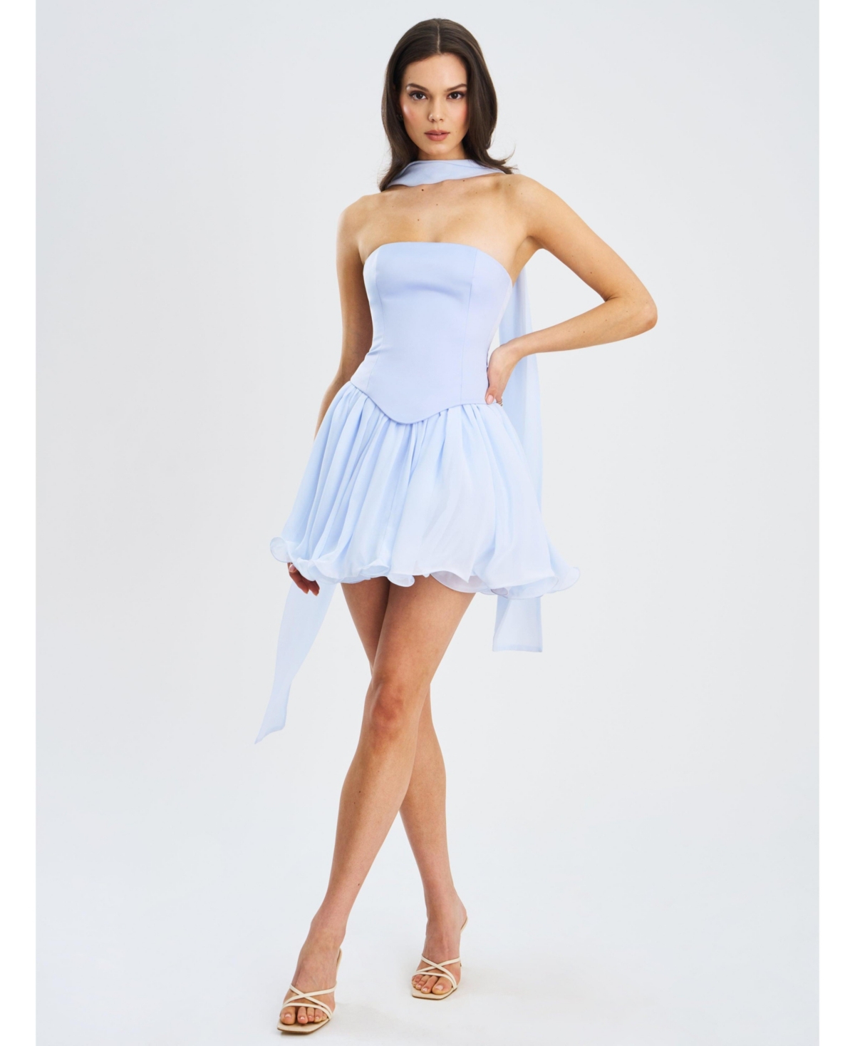 Click here for Miss Circle Womens Valentina Baby Blue Boned Curve... prices