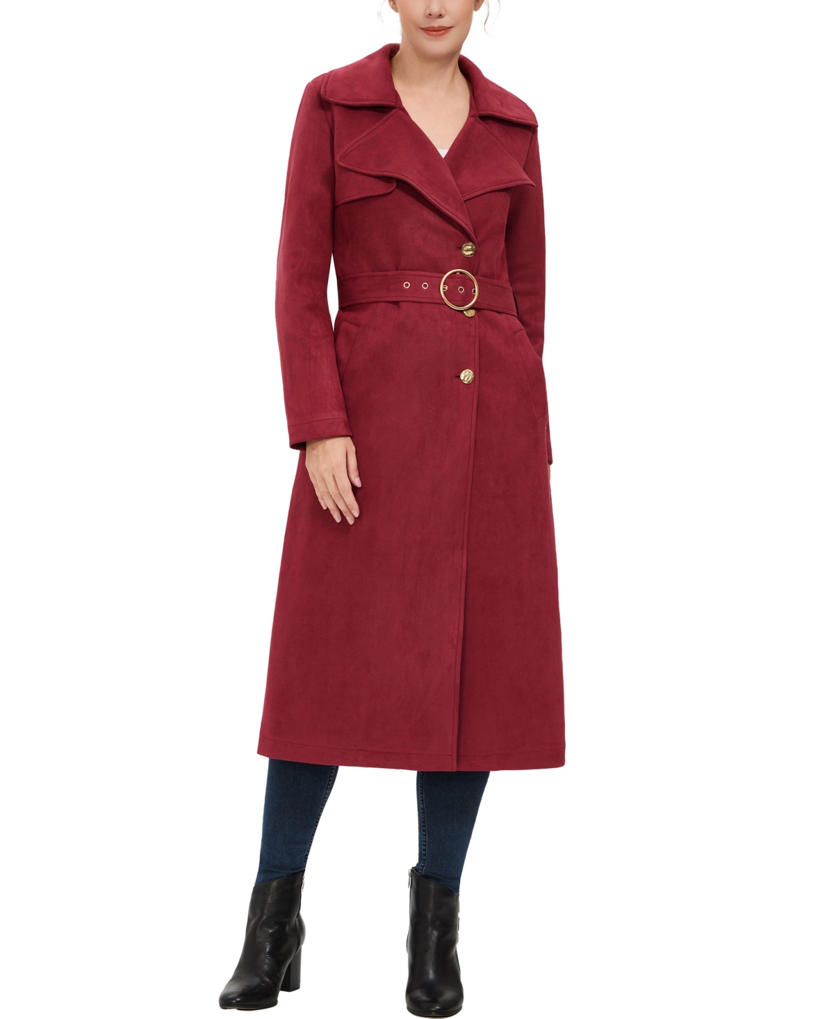 Click here for Kimi + Kai Womens Natalia Faux Suede Trench Coat -... prices