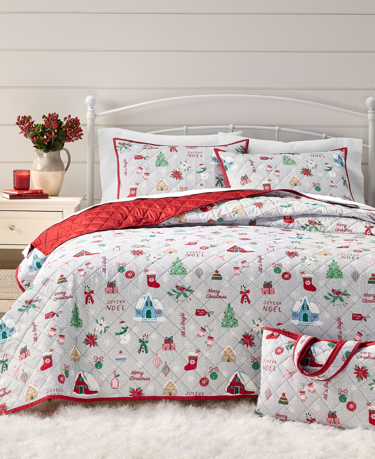 Click here for Holiday Lane Holiday Icons 3-Pc. Quilt Tote Set  T... prices