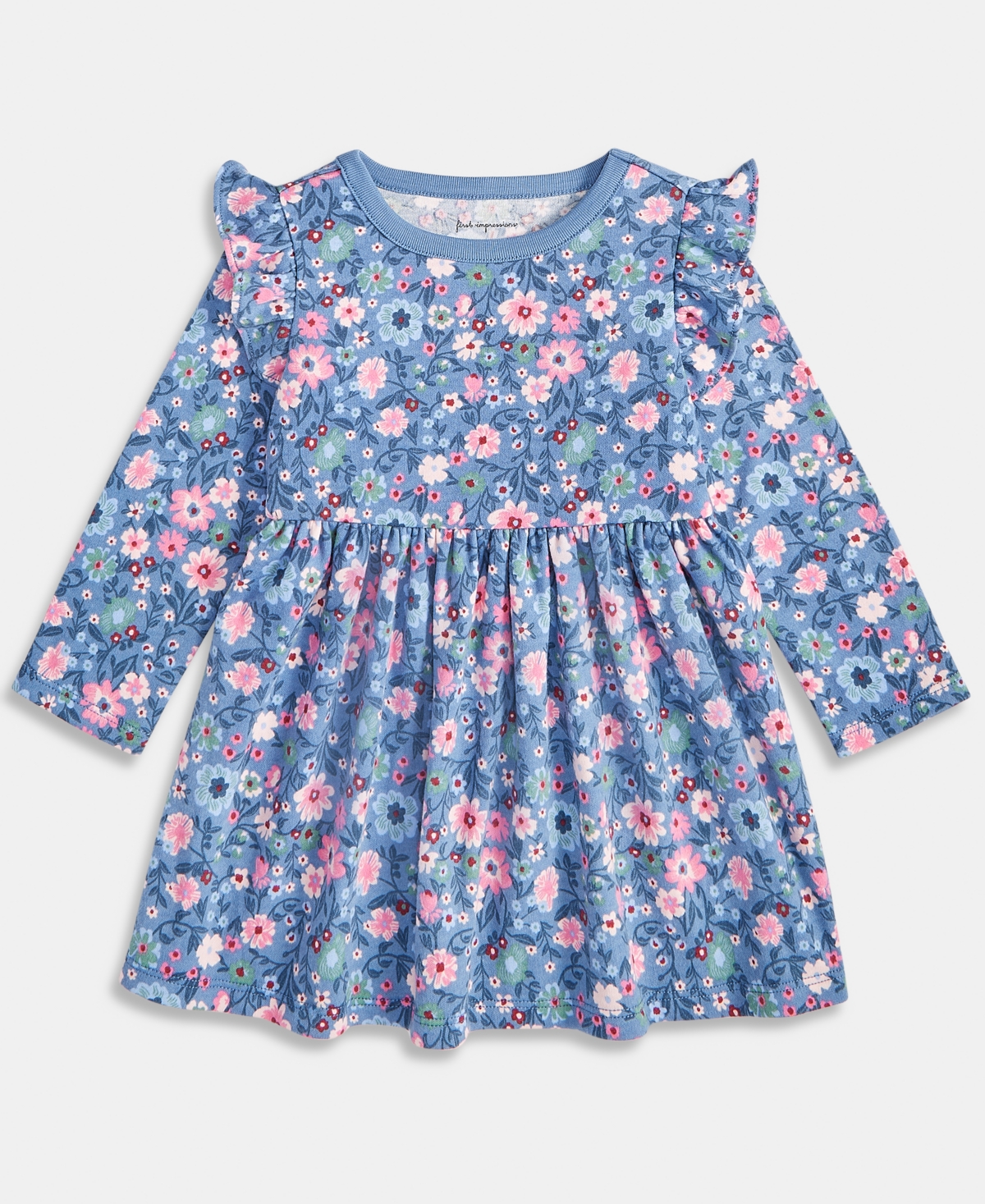 Click here for First Impressions Baby Girls Long Sleeve Floral Pr... prices