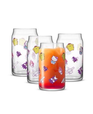 JoyJolt Hello Kitty Friends Character Toss Can Drinking Glasses, Set of ...