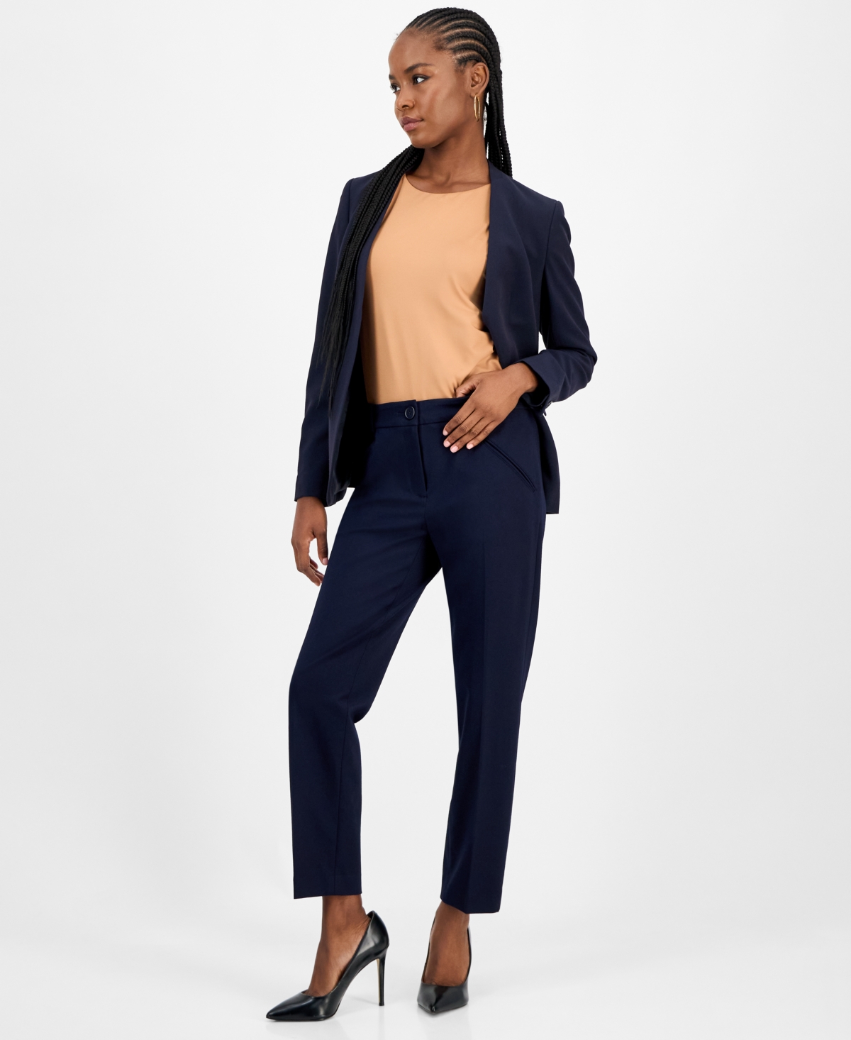 Click here for Bar Iii Womens Compression High-Rise Straight-Leg... prices