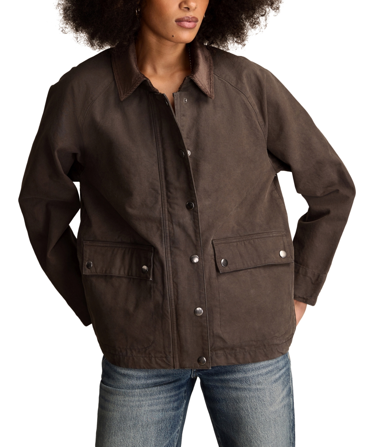 Click here for Lucky Brand Womens Chore Long-Sleeve Snap-Front Ja... prices