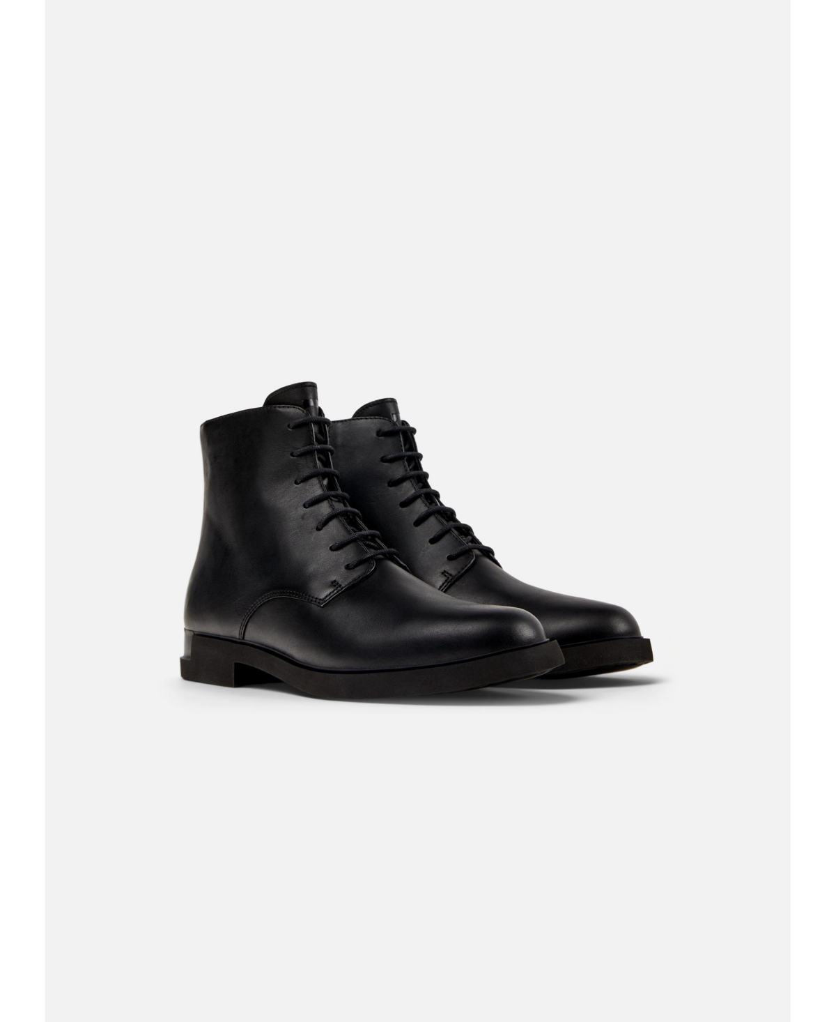Click here for Camper Iman Leather Lace Up Bootie - Black prices