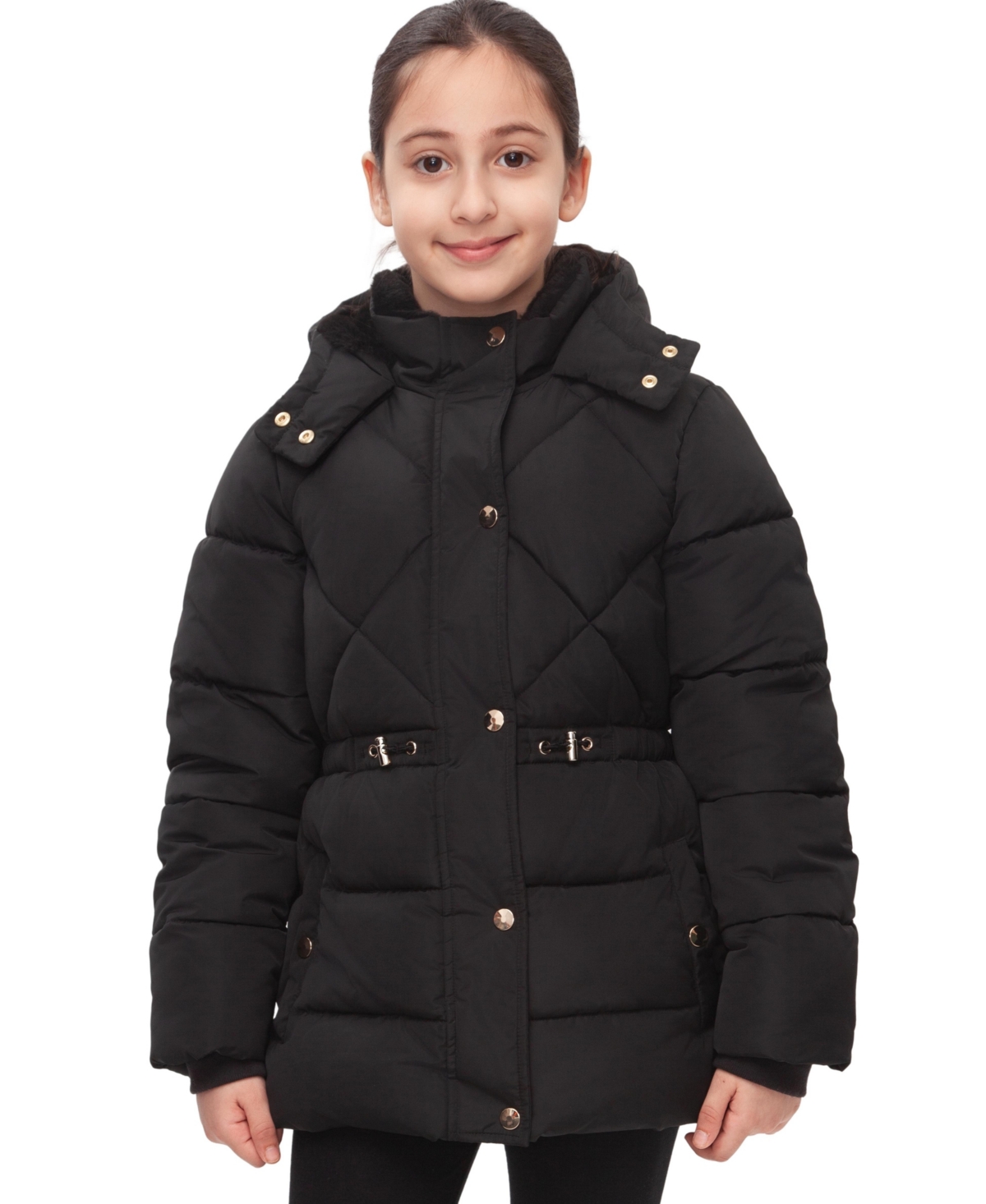 Click here for Rokka&Rolla Girls Timeless Quilted Coat - Black prices