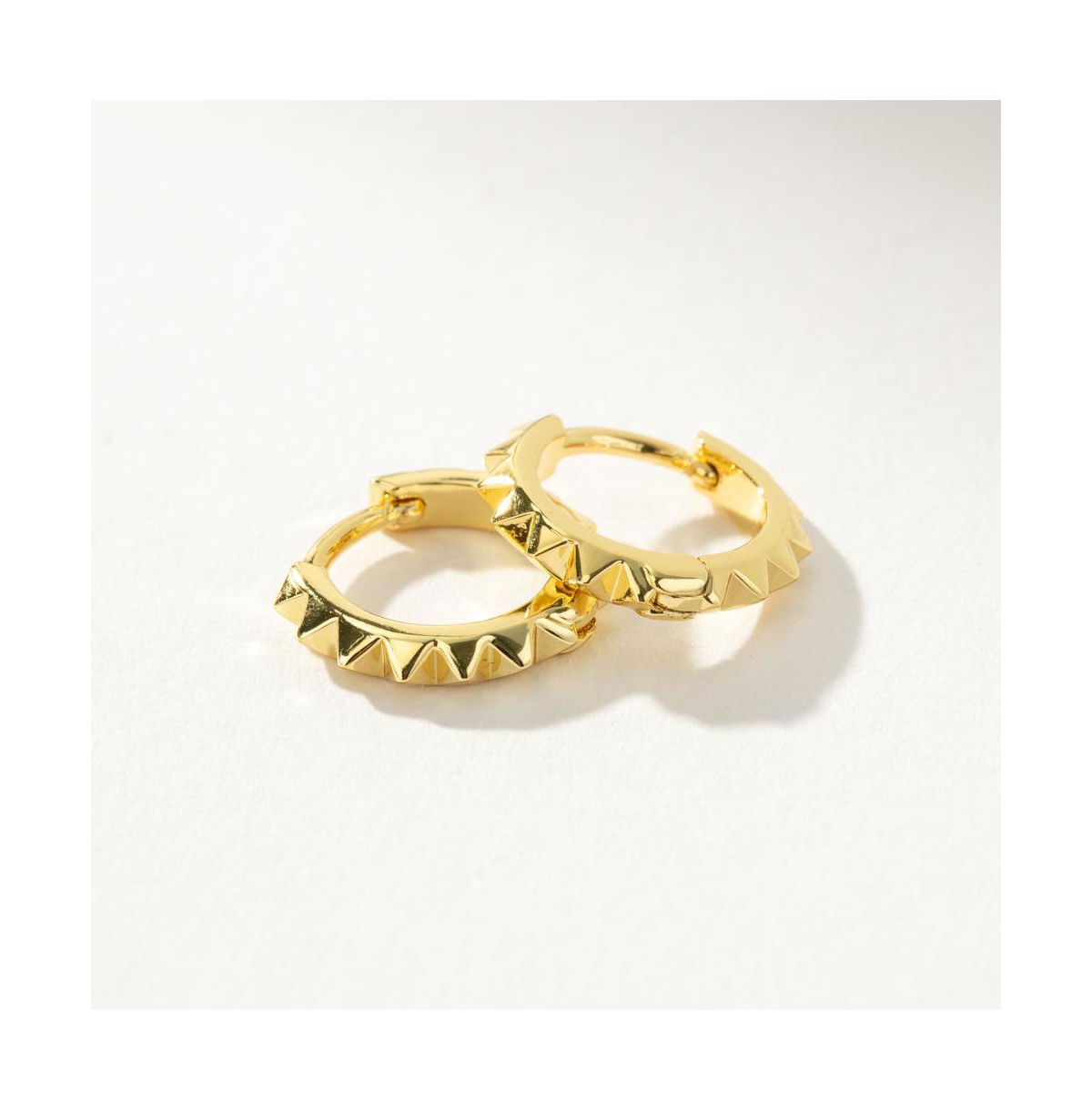 Click here for 14K Gold-Plated Textured Mini Huggie Earrings - Go... prices