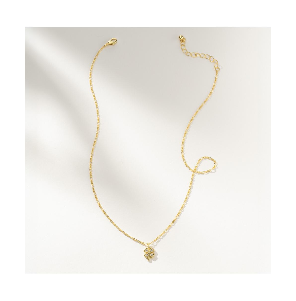 Click here for Uncommon James 14k Gold-Plated Four Leaf Clover Ne... prices