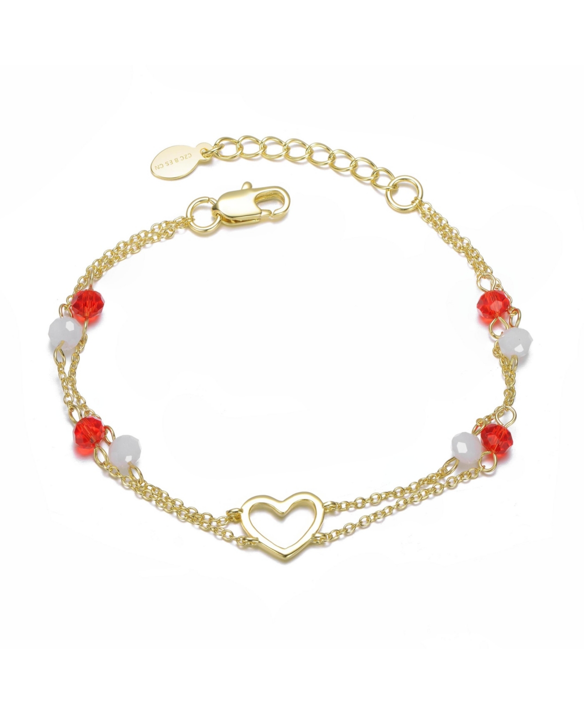Click here for GiGiGirl 14K Gold-Plated with Red & White Beads Do... prices