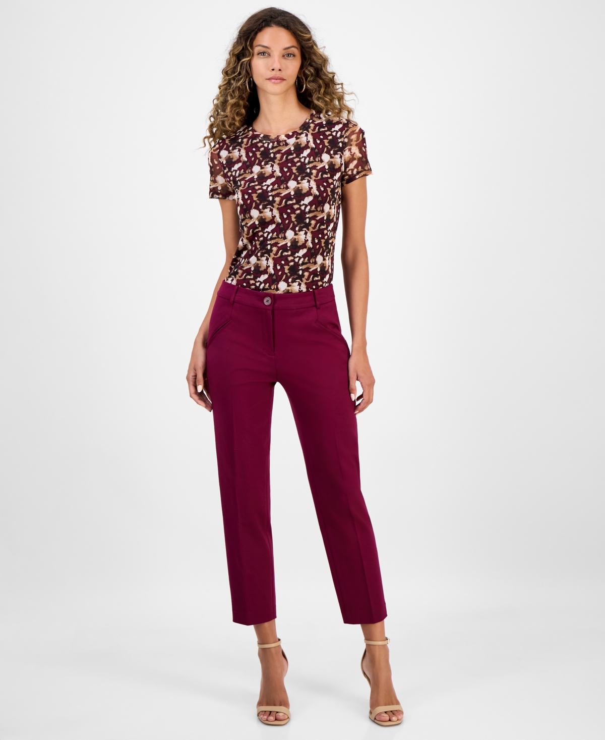 Click here for Bar Iii Womens Compression High-Rise Straight-Leg... prices