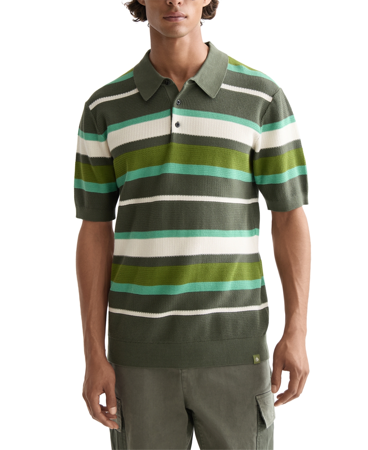Click here for Scotch & Soda Mens Short Sleeve Striped Polo Shirt... prices
