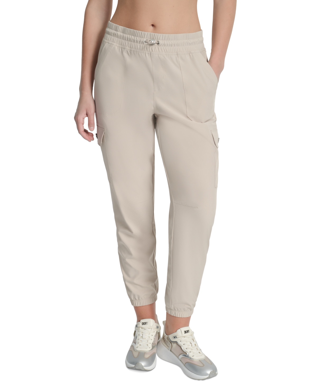 Click here for Dkny Sport Womens Drawcord-Waist Cargo Jogger Pant... prices