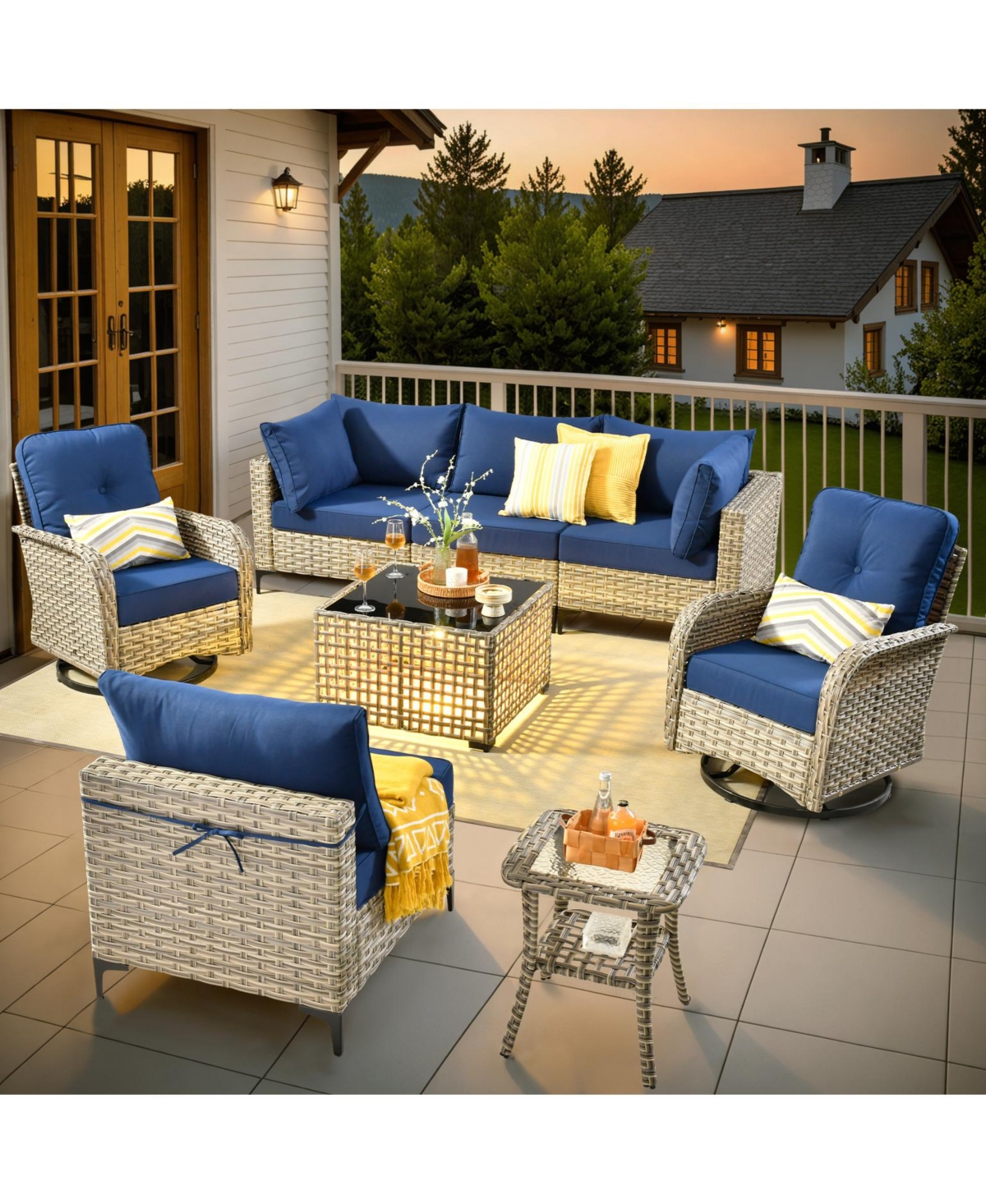 Click here for Xizzi Outdoor Patio Furniture Set 8 Pieces Rattan... prices