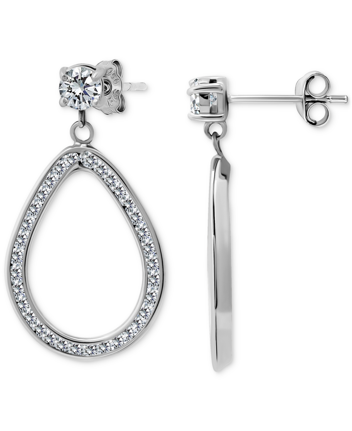 Click here for Giani Bernini Cubic Zirconia Open Teardrop Drop Ea... prices
