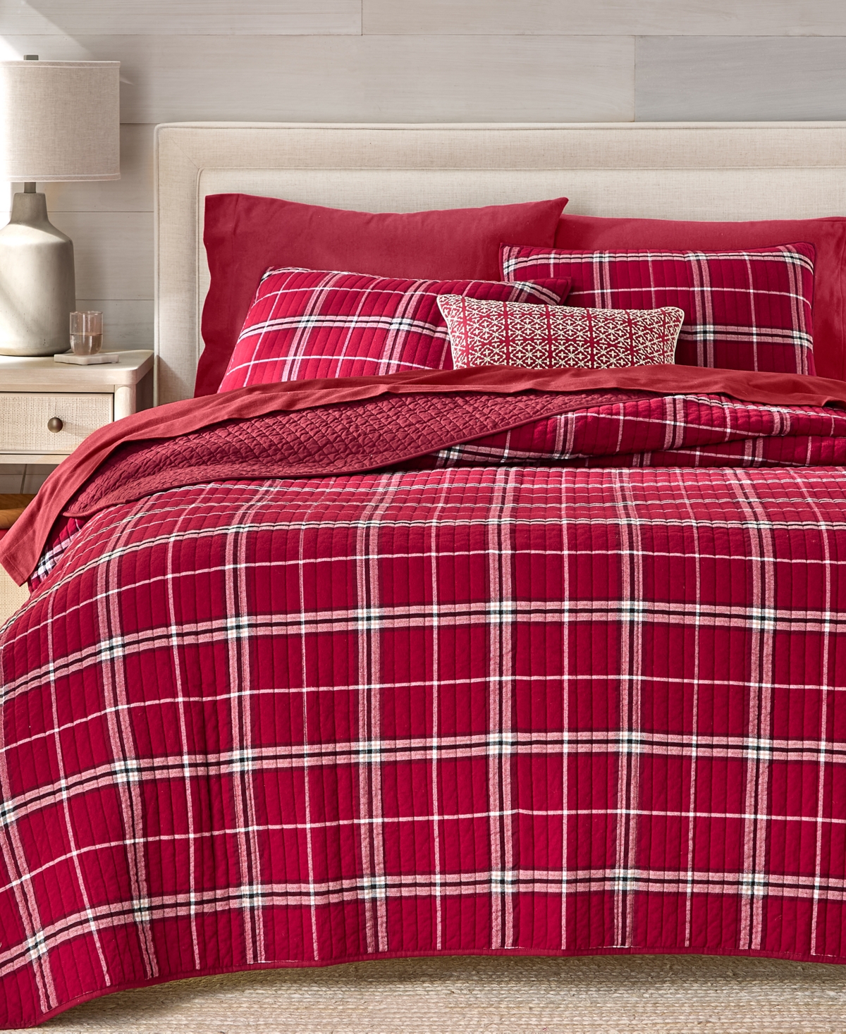 Click here for Charter Club Brushed Cotton Plaid 2-Pc. Quilt Set... prices