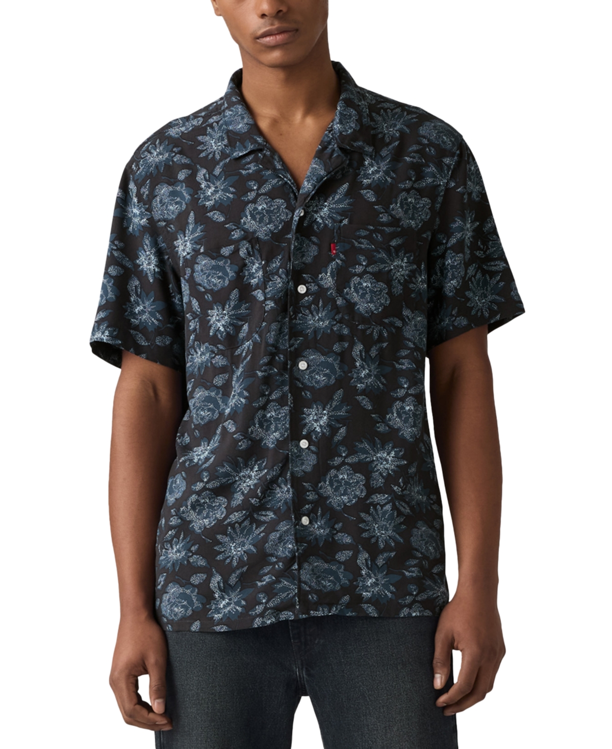 Click here for Levis Mens Relaxed-Fit Camp Collar Shirt - Floral... prices