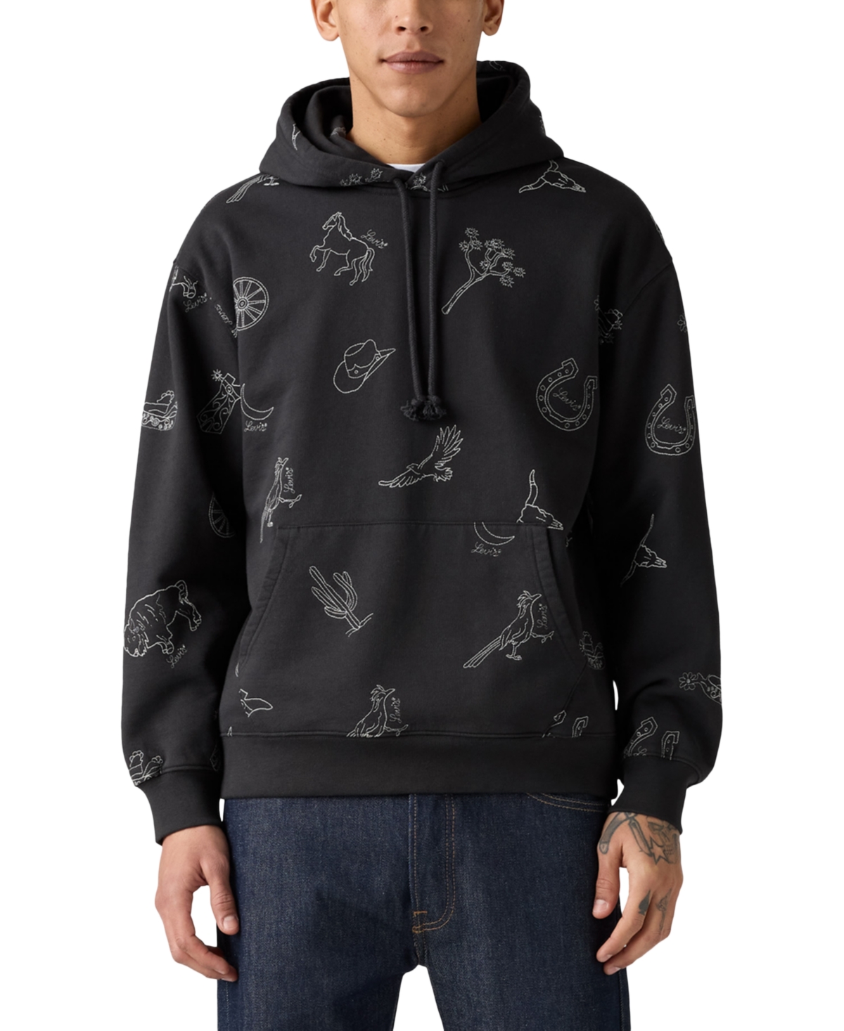 Click here for Levis Mens Relaxed Graphic Hoodie - Western Aop prices