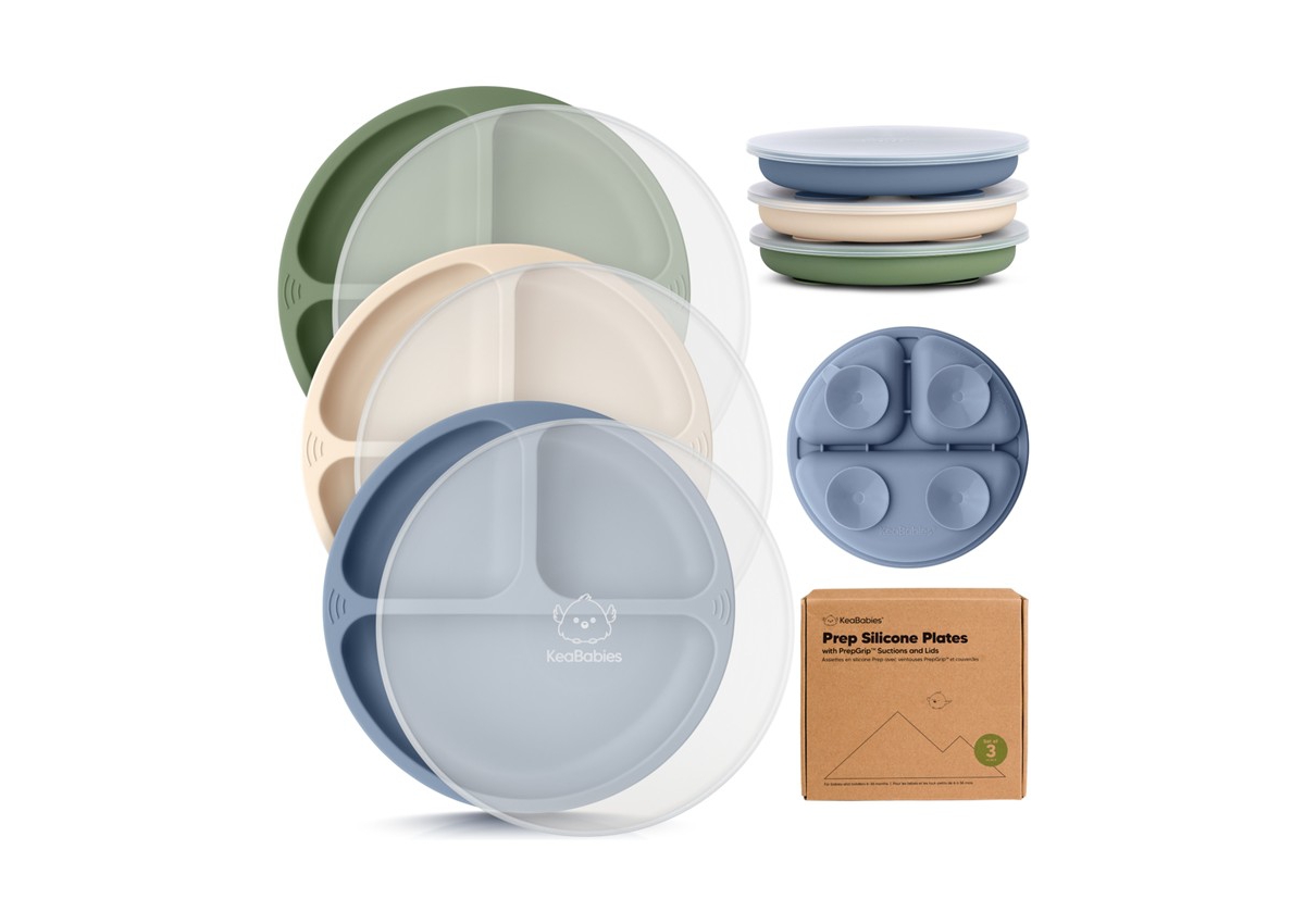 Click here for KeaBabies 3-Pack Prep Suction Plates with Lids  10... prices