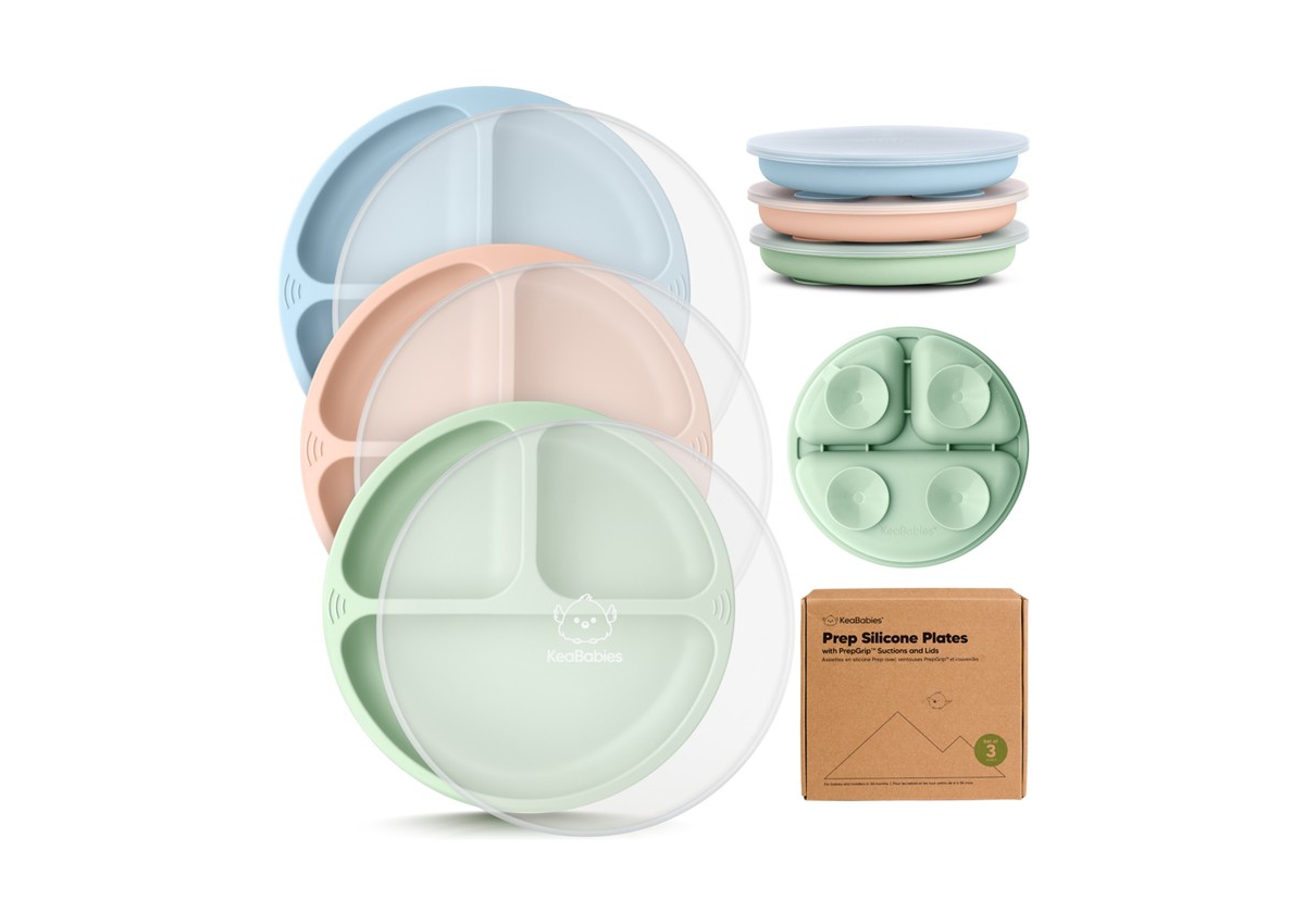 Click here for KeaBabies 3-Pack Prep Suction Plates with Lids  10... prices