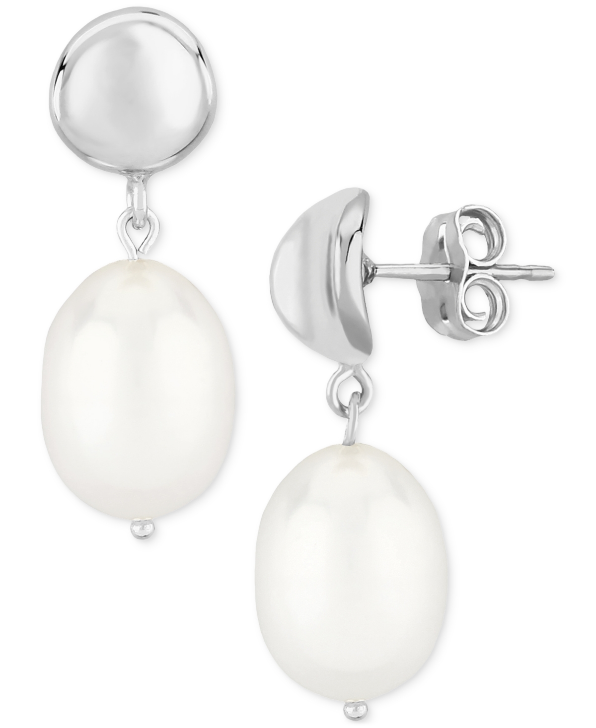 Click here for Macys Cultured Freshwater Pearl Oval Drop Earrings... prices