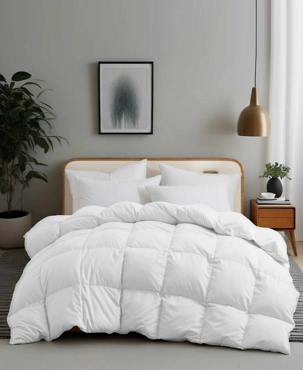 Click here for Unikome 360 Thread Count All Season Box Quilted Wh... prices