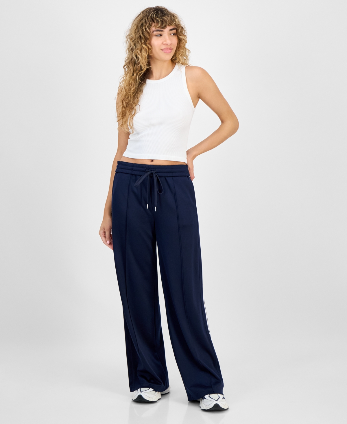 Click here for Celebrity Pink Juniors Side-Striped Track Pants -... prices