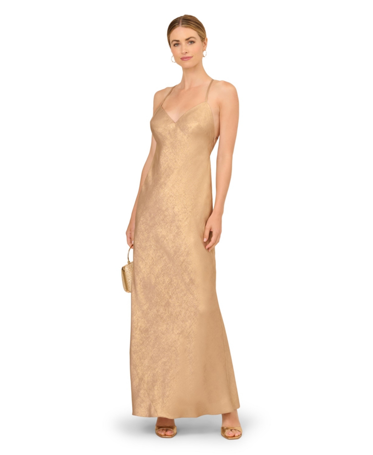 Click here for Adrianna Womens Chiffon V-Neck Sleeveless Long A-L... prices