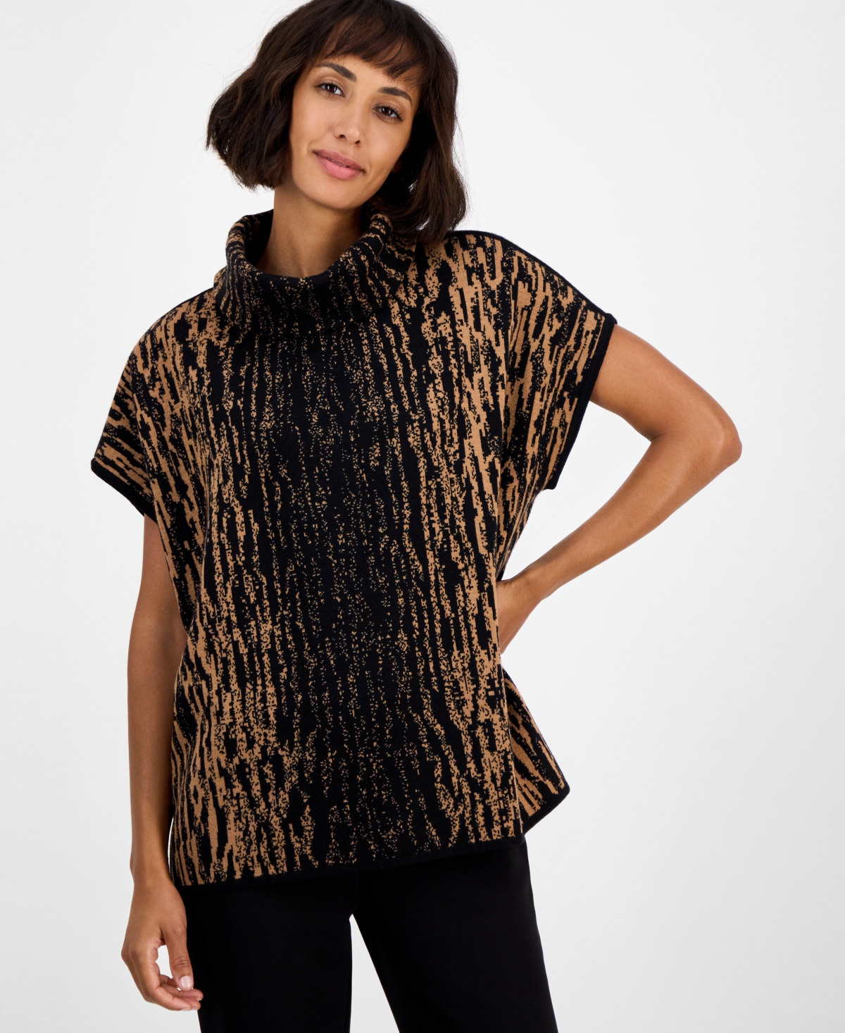 Click here for Anne Klein Womens Cowl-Neck Dolman-Sleeve Sweater... prices