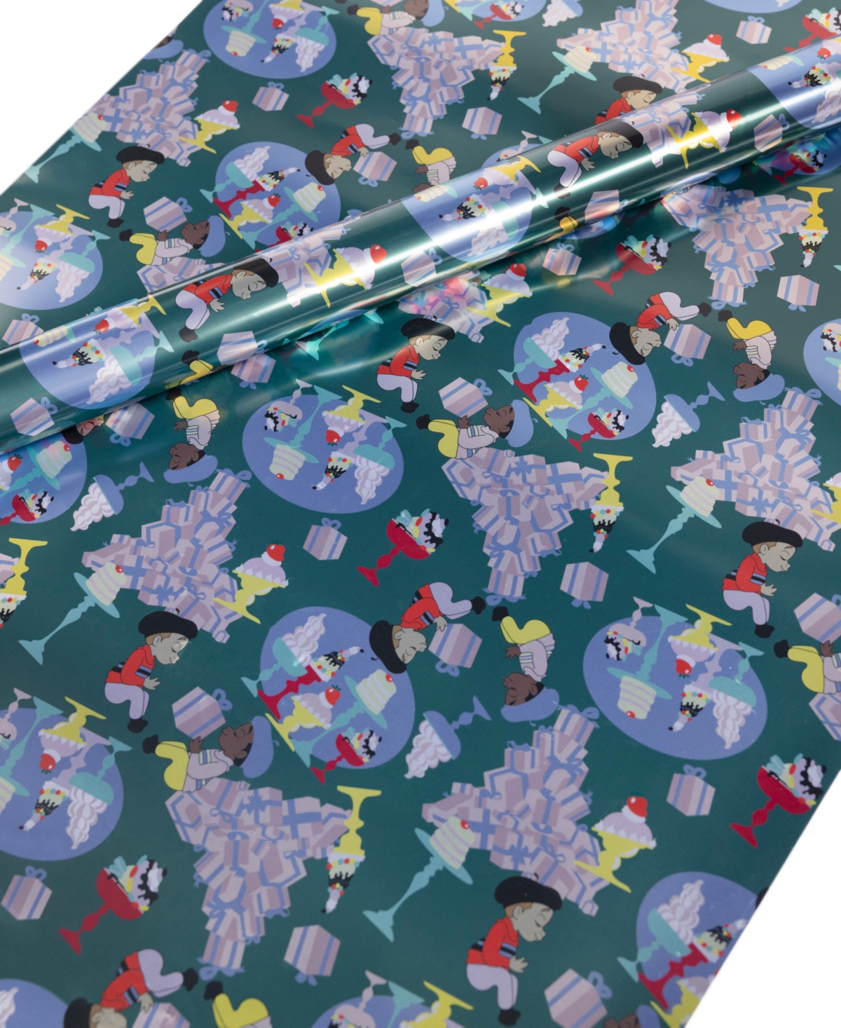 Click here for Black Paper Party Sweet Treats Gift Wrap - Green prices