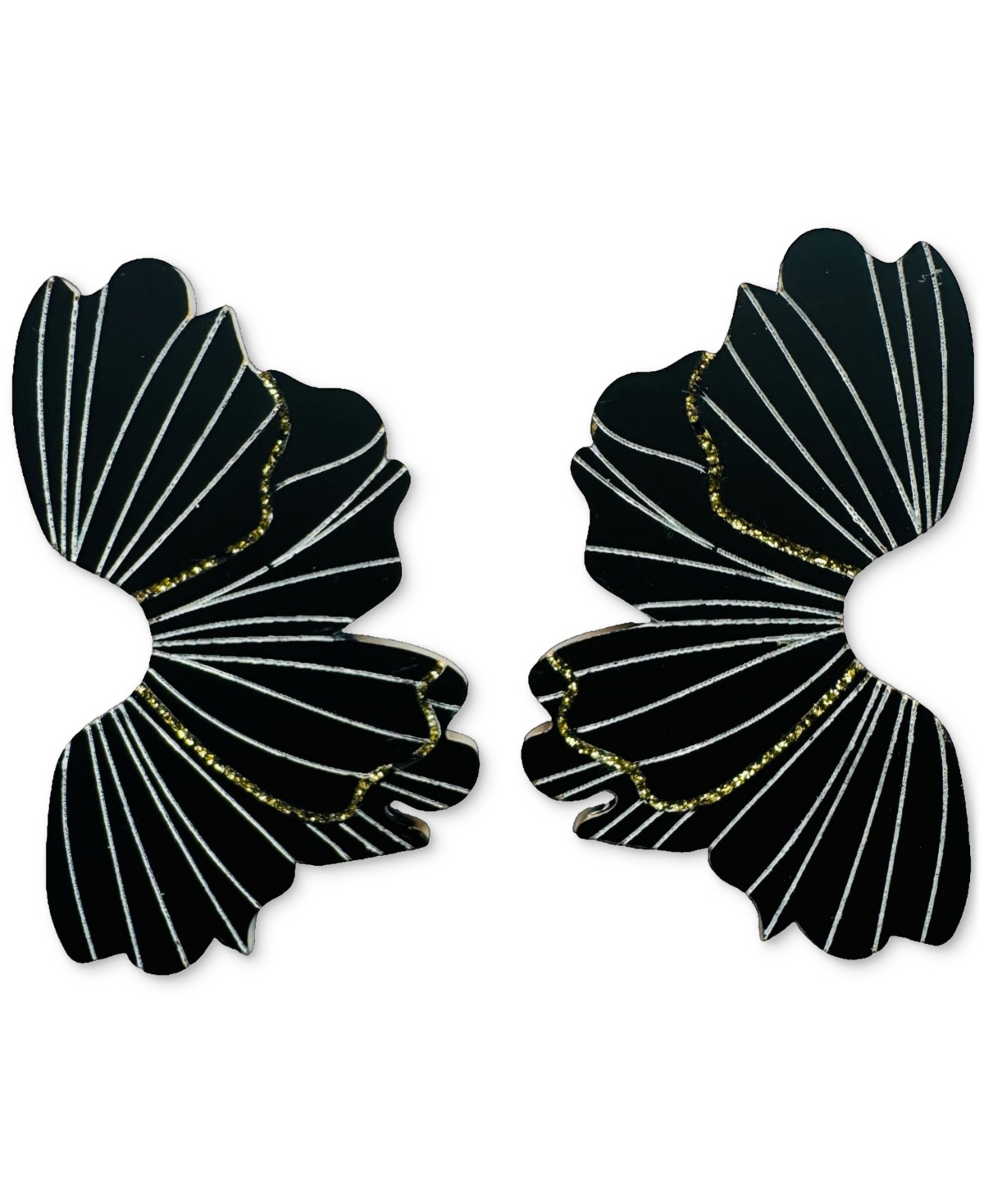 Click here for Swanky Designs Abeba Studded Earrings - Black prices