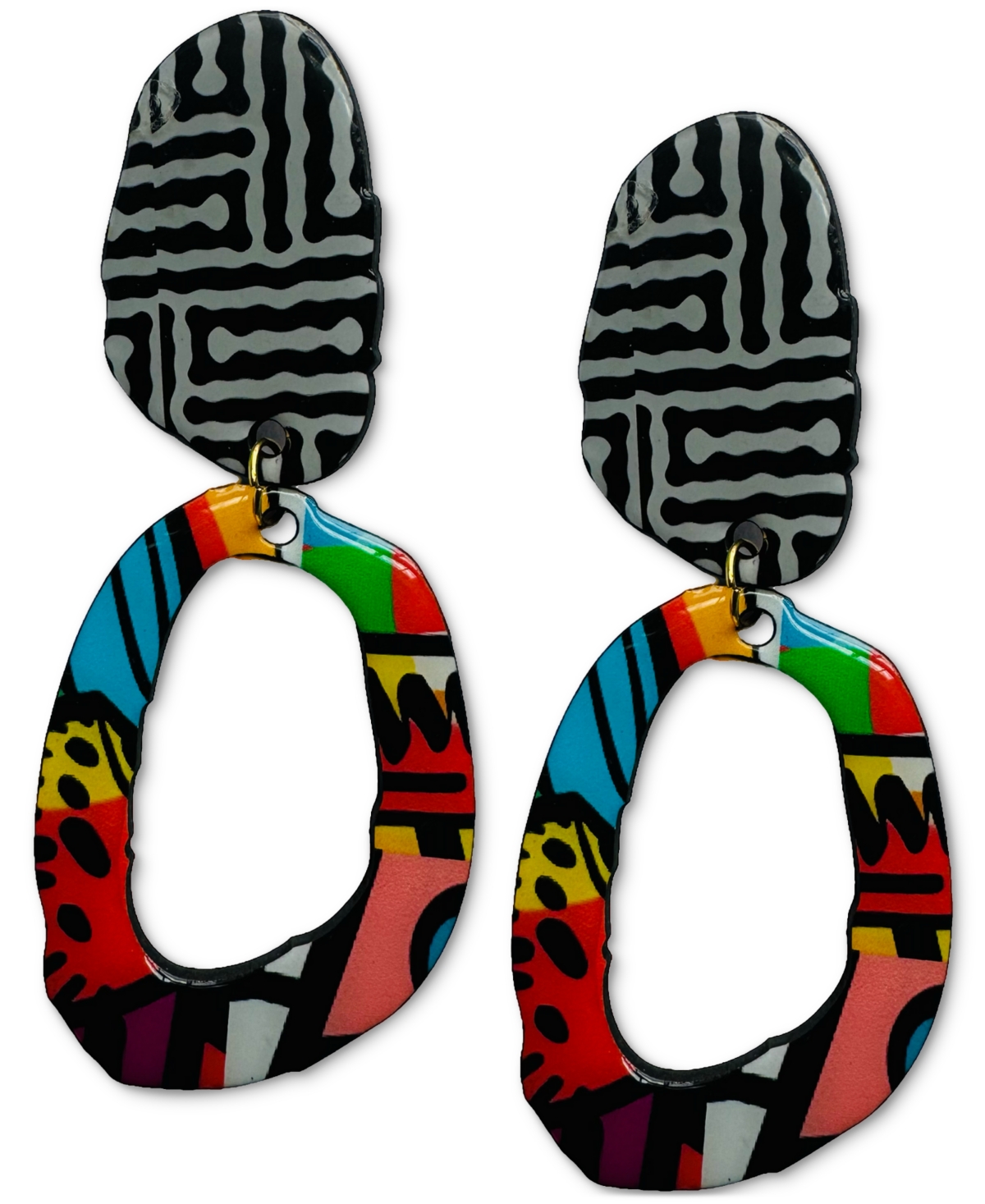 Click here for Swanky Designs Nailah Dangle Earrings - Multi prices