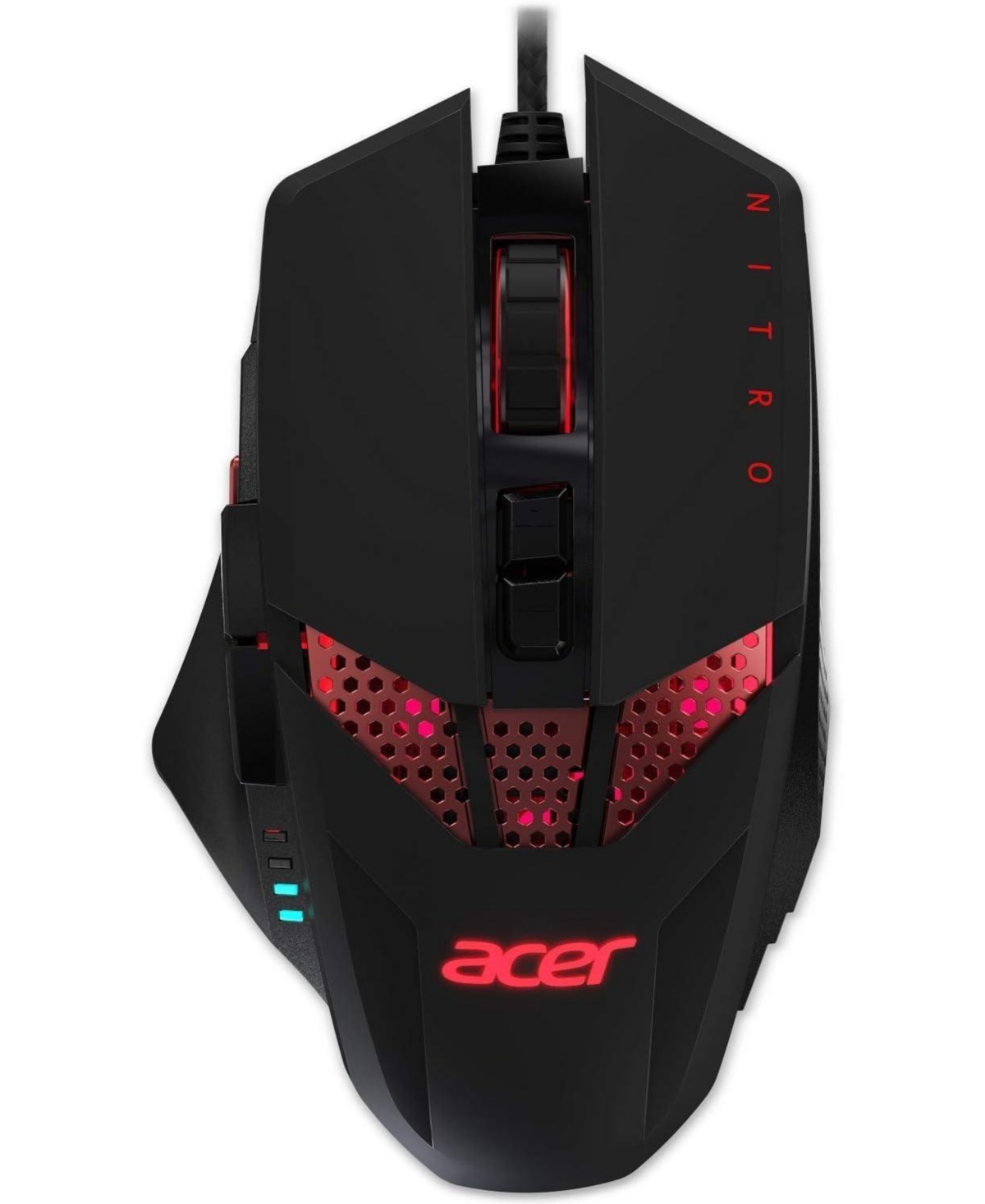 Acer Nitro Gaming Mouse â Customizable Weight  8 Buttons  6 Adjustable Dpi  Lighting (NMW810 - Renewed) - Black