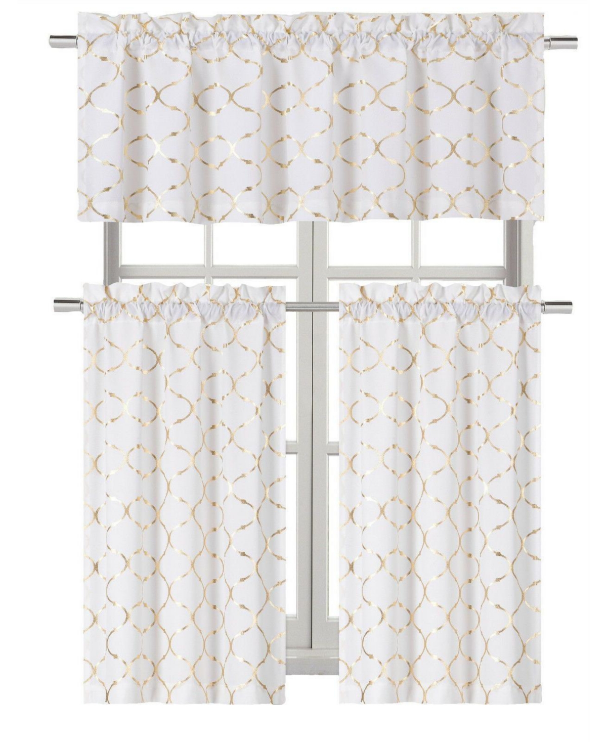 Click here for Kate Aurora Metallic Lattice Clover Ultra Luxuriou... prices