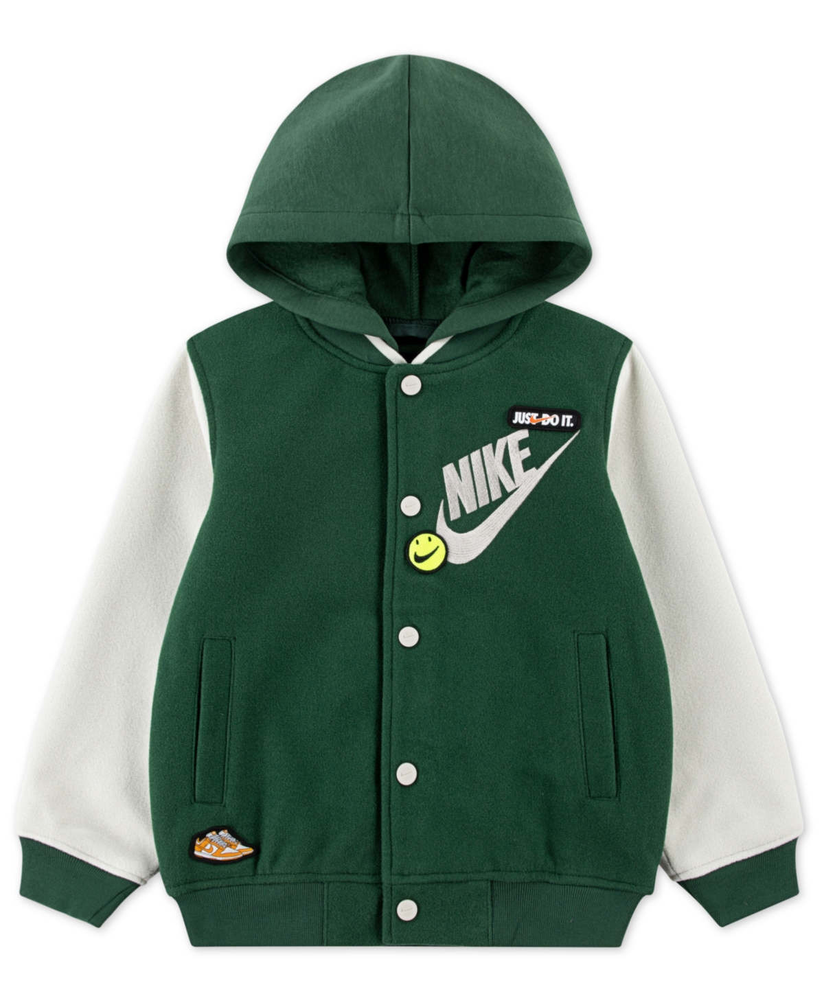 Click here for Nike Little Boys Hooded Varsity Jacket - Forest gr... prices