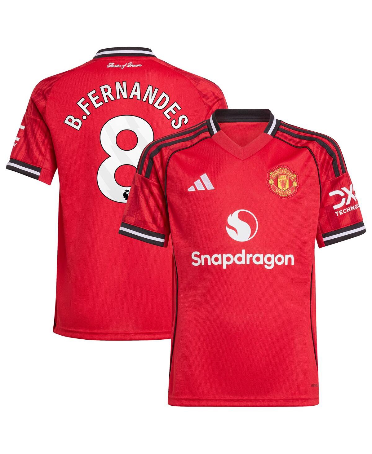 Click here for Adidas Big Boys and Girls Bruno Fernandes Red Manc... prices