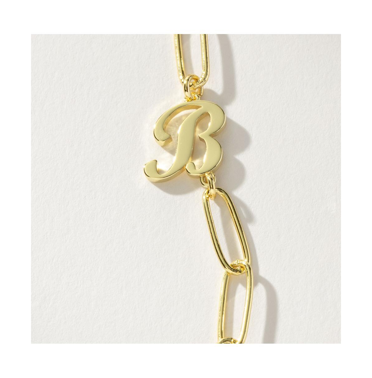 Click here for 14k Gold-Plated Cursive Initial Necklace - Gold b prices