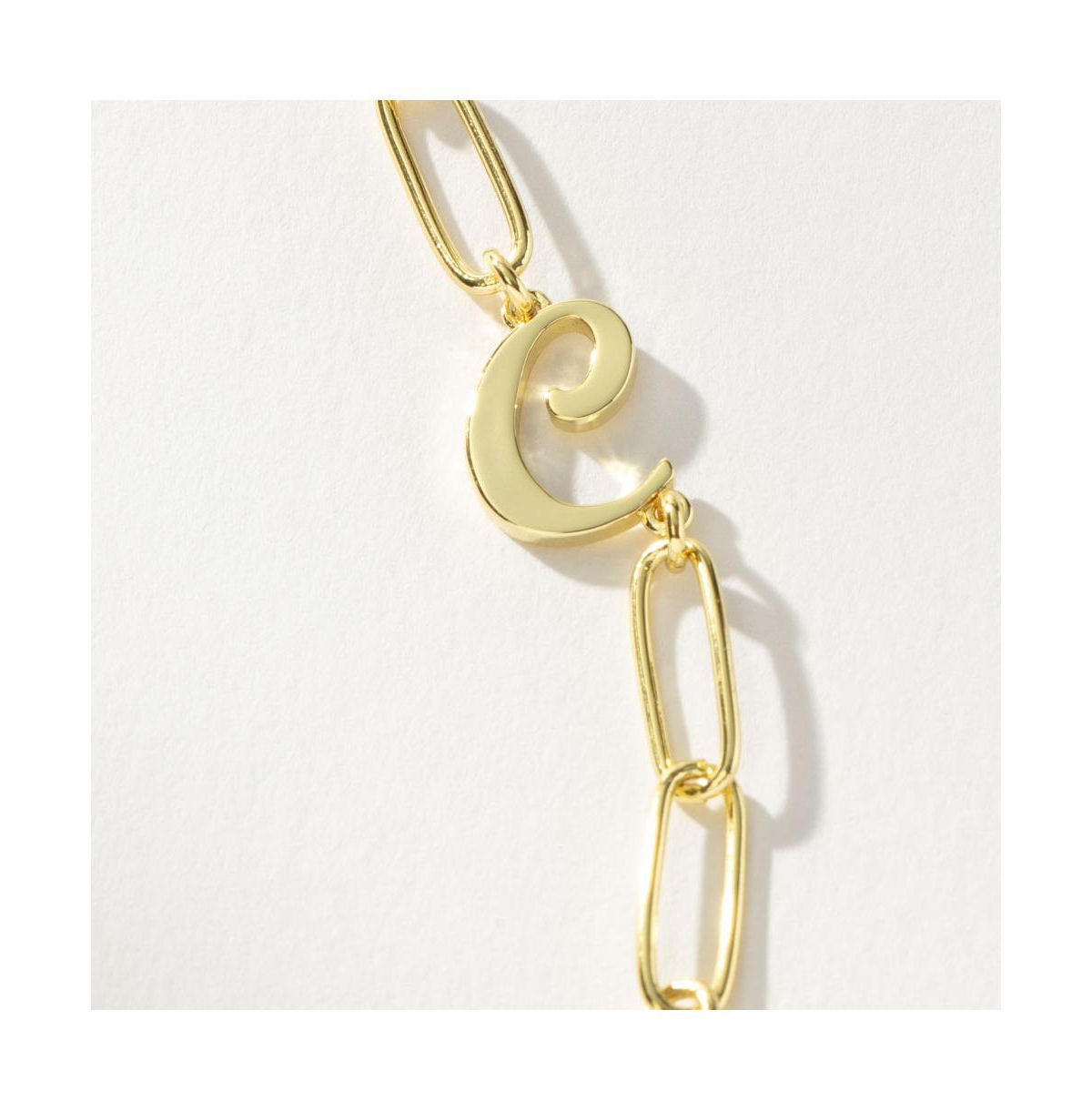 Click here for 14k Gold-Plated Cursive Initial Necklace - Gold c prices