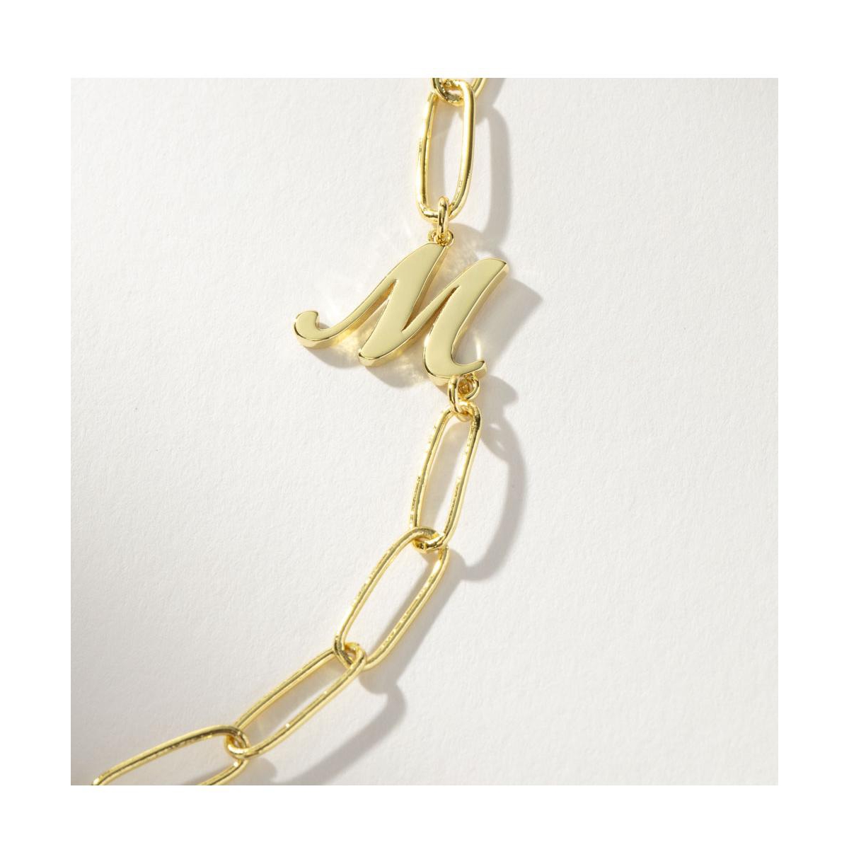 Click here for 14k Gold-Plated Cursive Initial Necklace - Gold m prices