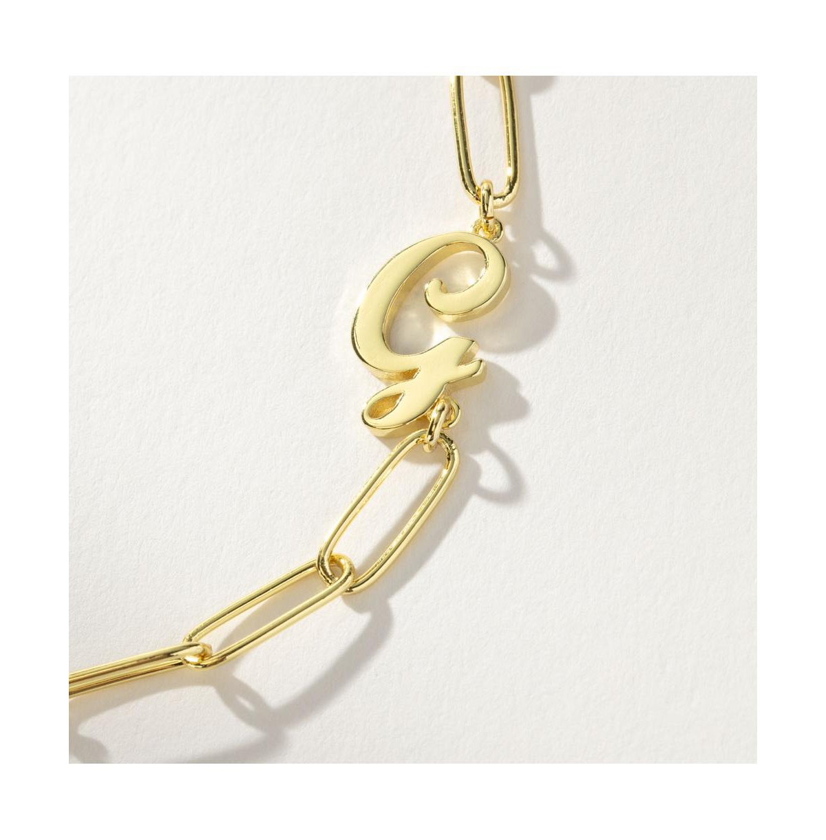 Click here for 14k Gold-Plated Cursive Initial Necklace - Gold g prices