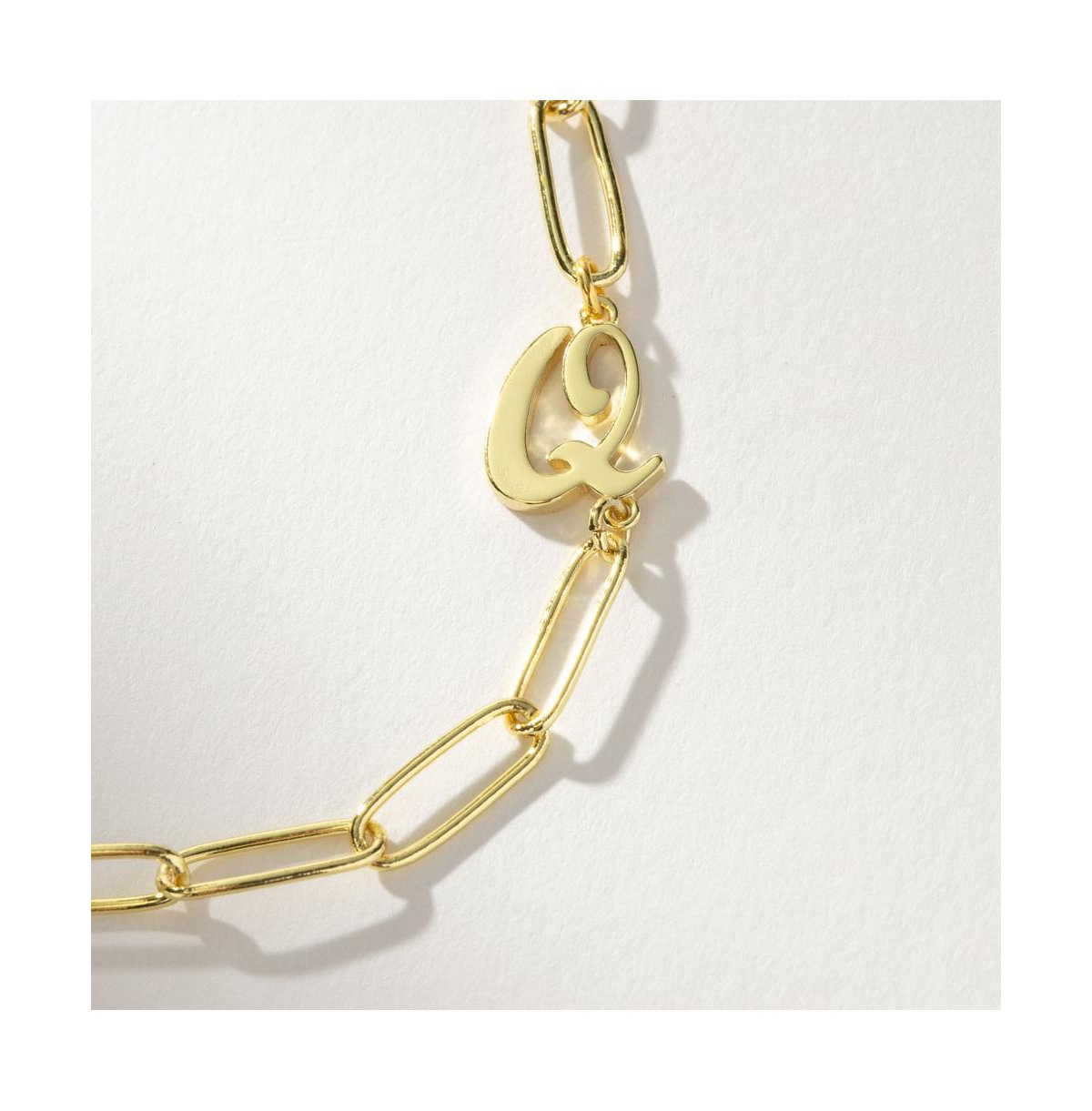 Click here for 14k Gold-Plated Cursive Initial Necklace - Gold q prices