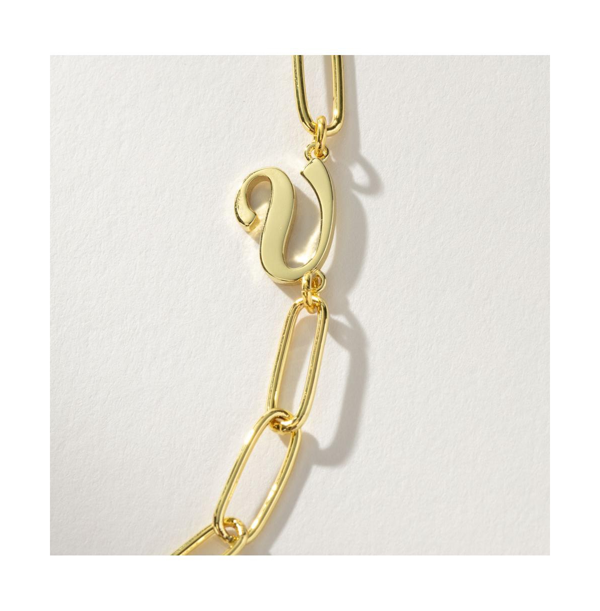 Click here for 14k Gold-Plated Cursive Initial Necklace - Gold v prices