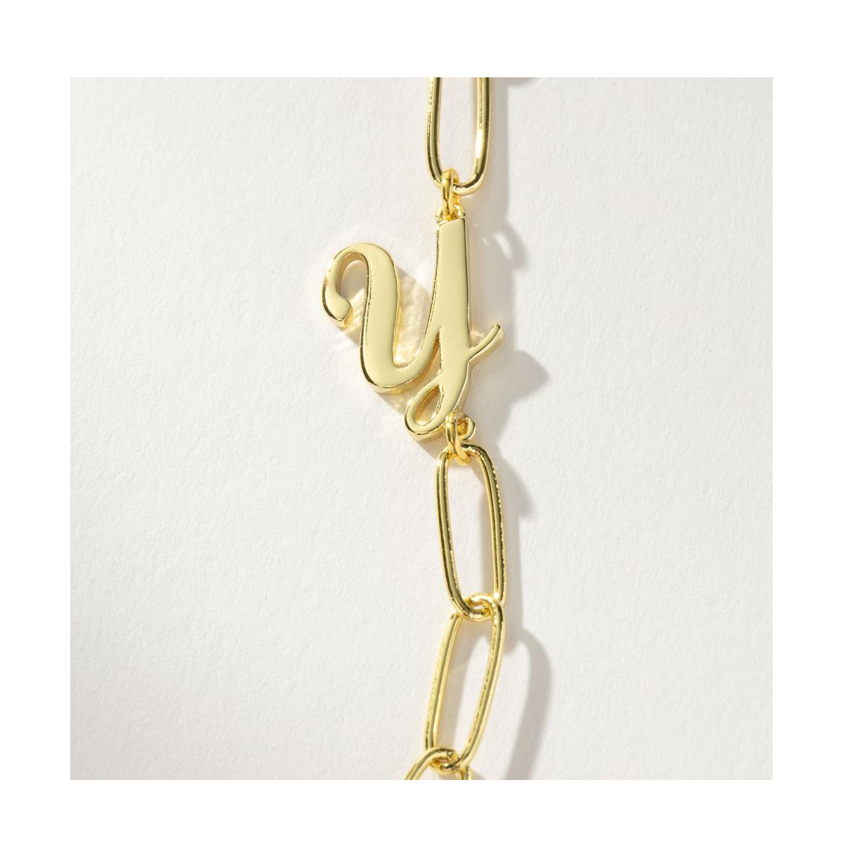 Click here for 14k Gold-Plated Cursive Initial Necklace - Gold y prices