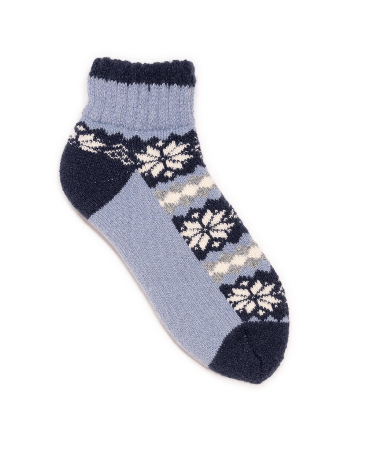 Click here for Muk Luks Tall Heat Retainer Mini Crew Sock - Blue prices