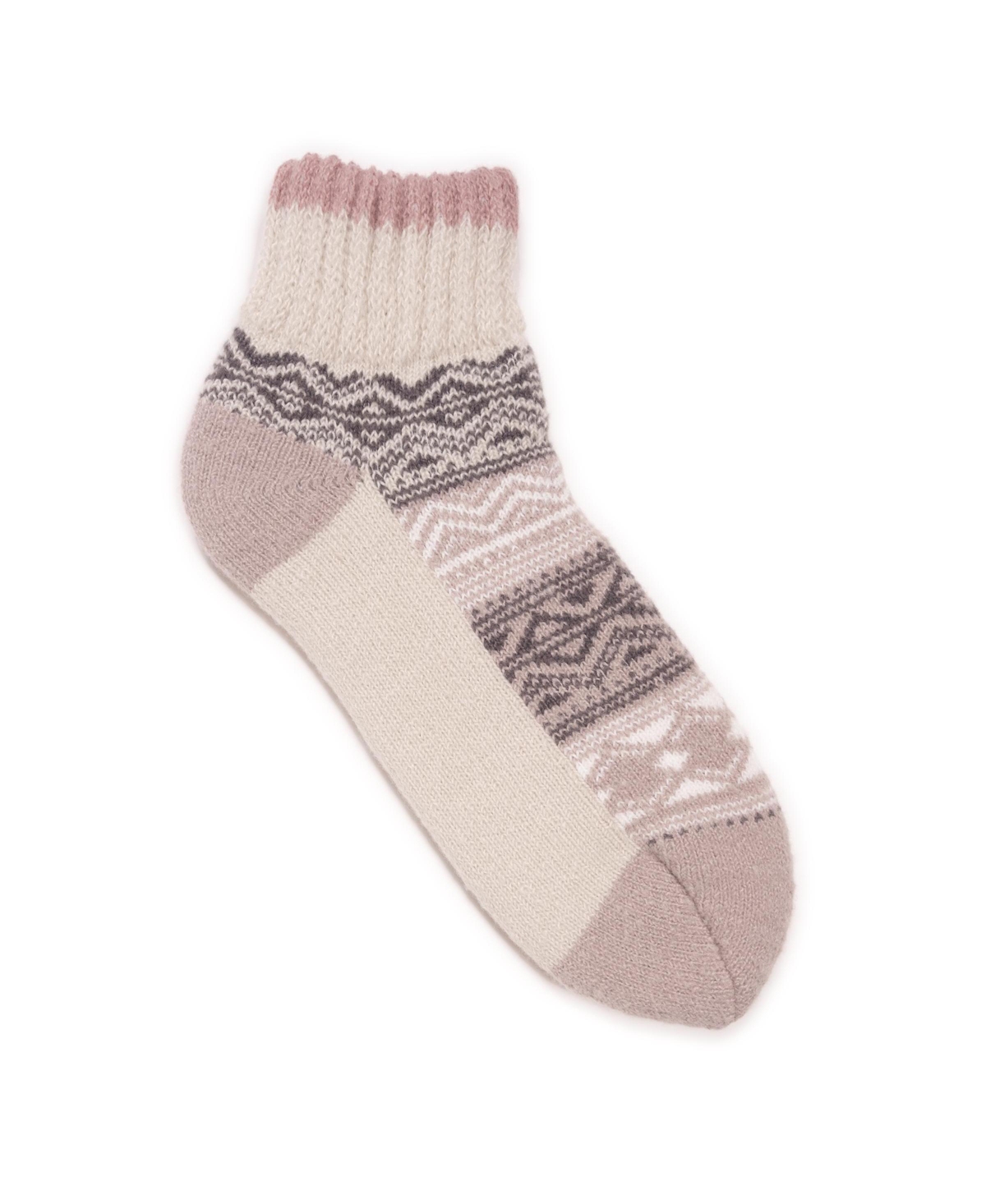 Click here for Muk Luks Tall Heat Retainer Mini Crew Sock - Purpl... prices