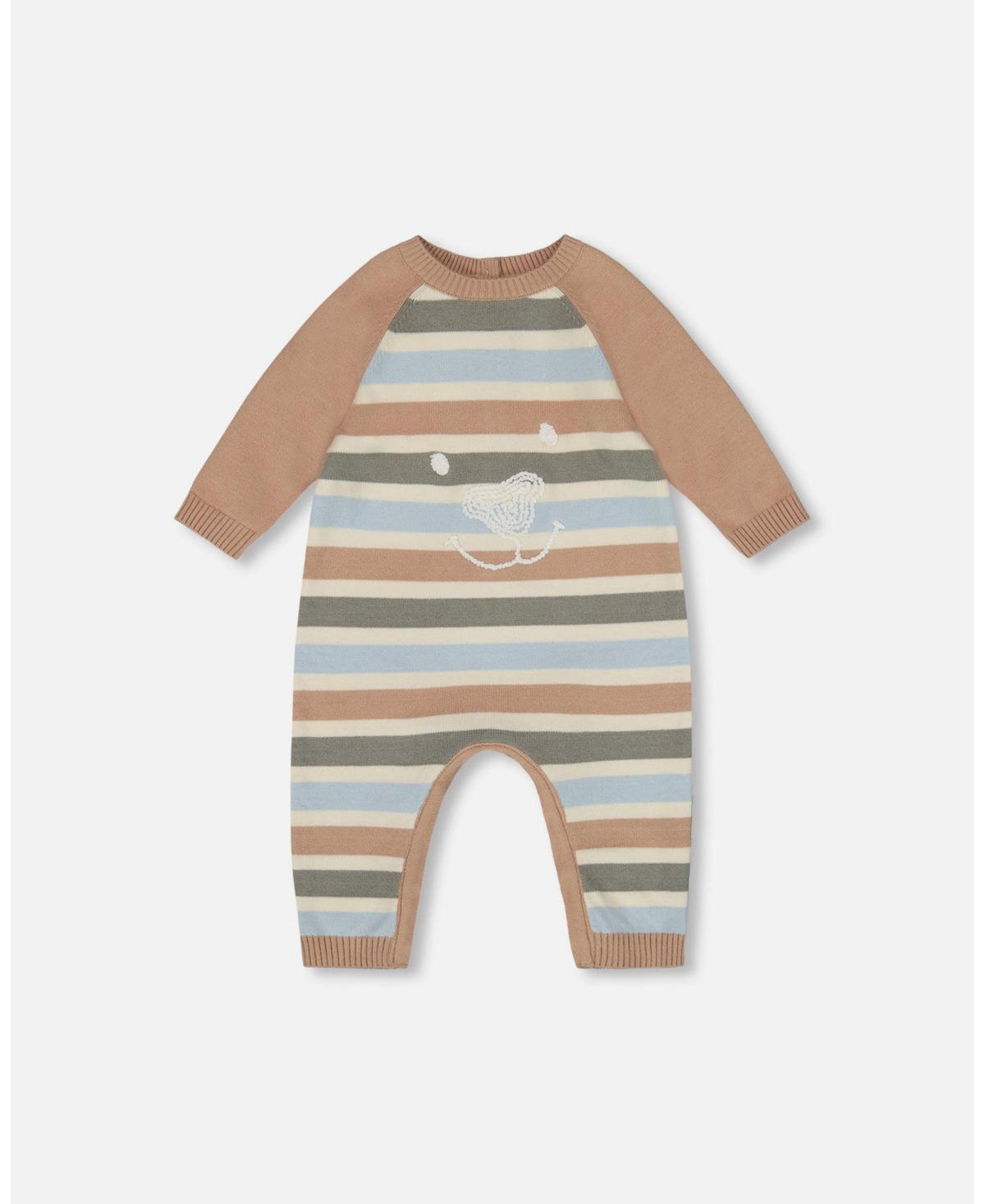 Click here for Deux par Deux Baby Boy Knitted Romper Blue and Gre... prices