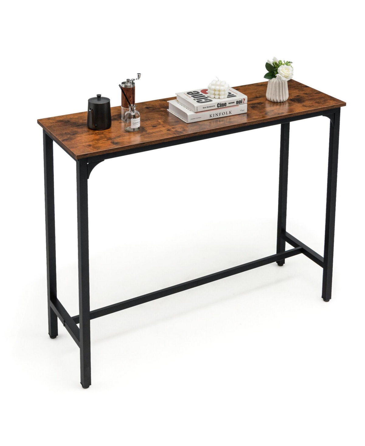 Click here for Mecale 48 Inch Industrial Pub Dining Table with St... prices