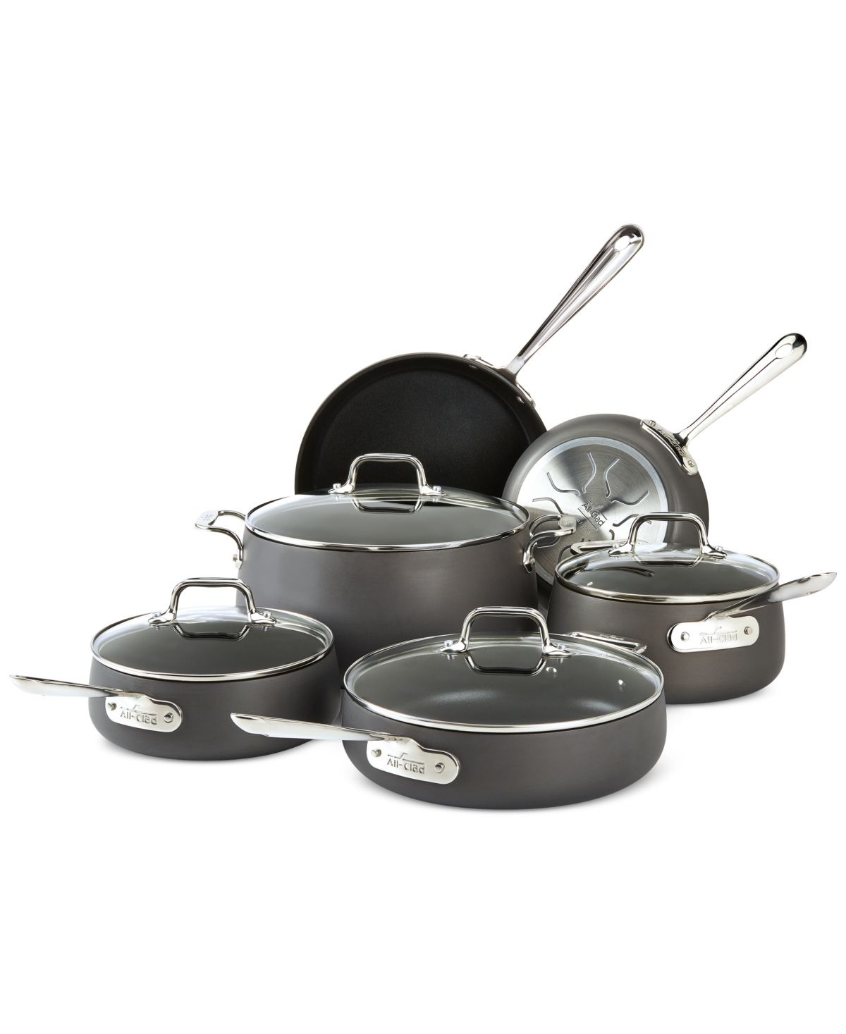 HA1 Hard Anodized Nonstick Cookware Set, 10 piece Set Deals and Price ...