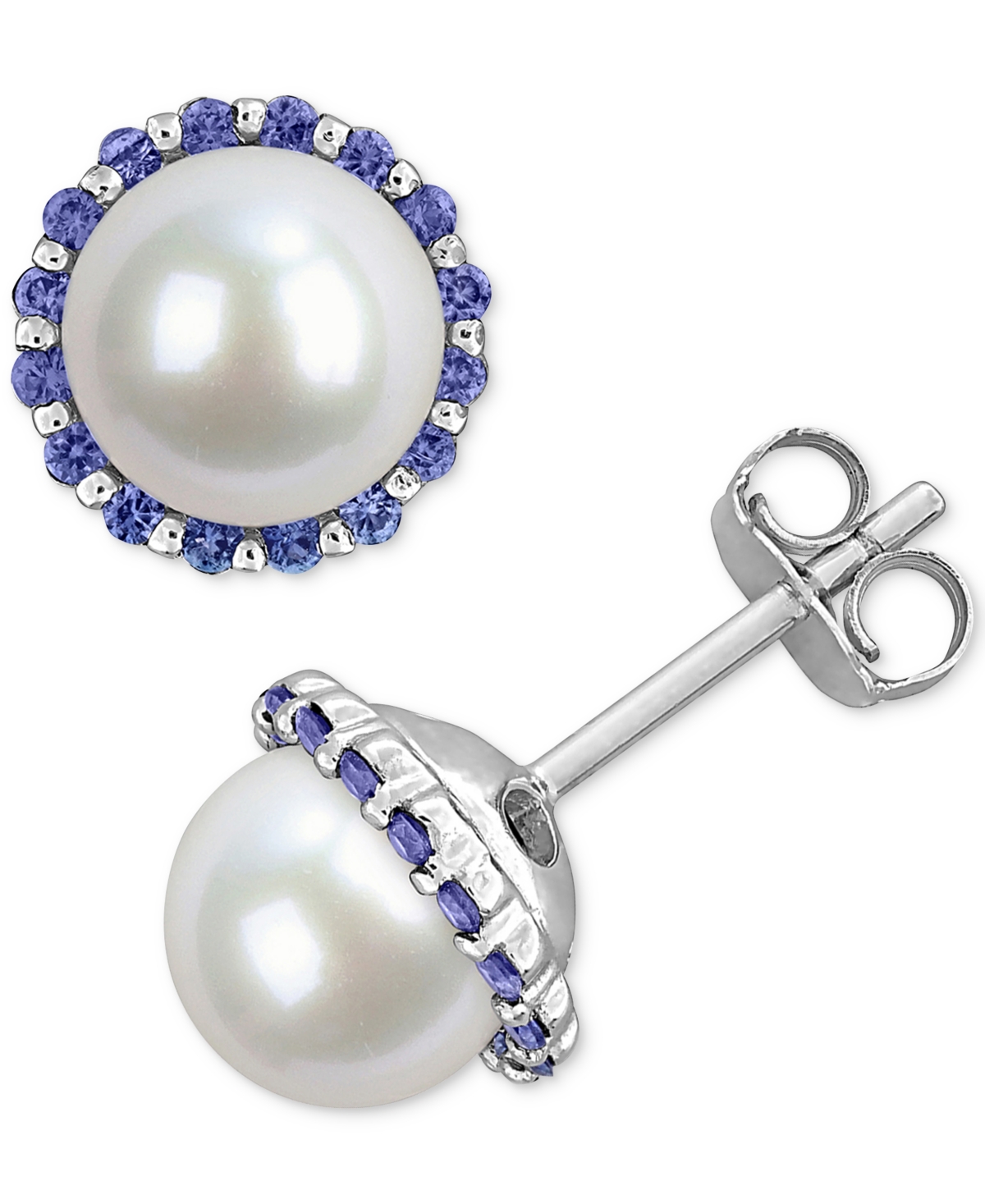Click here for Cultured Freshwater Pearl (7-7.5mm) & Sapphire (3/... prices
