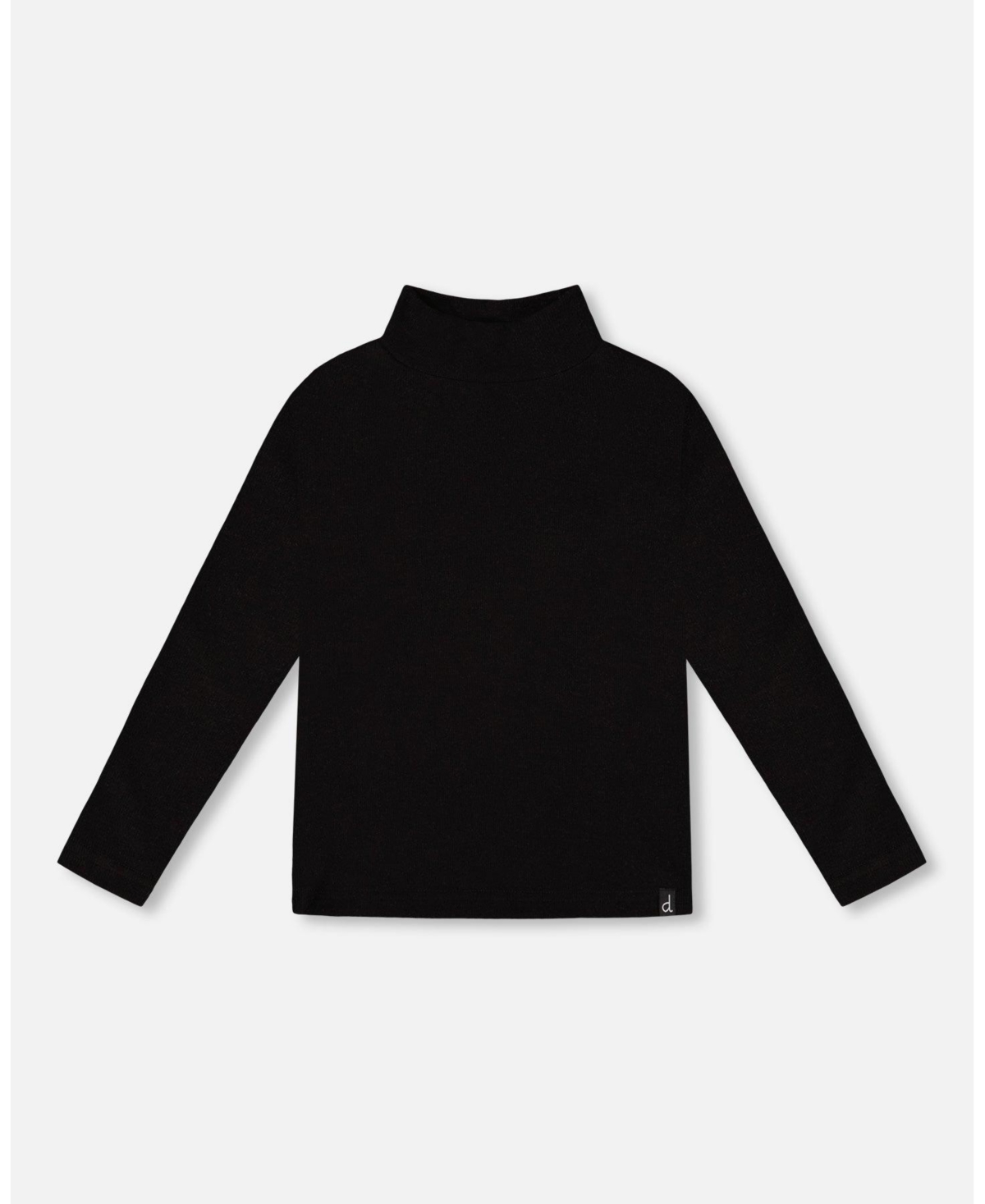 Deux par Deux Girls Super Soft Ribbed Mock Neck Top - Big Kid